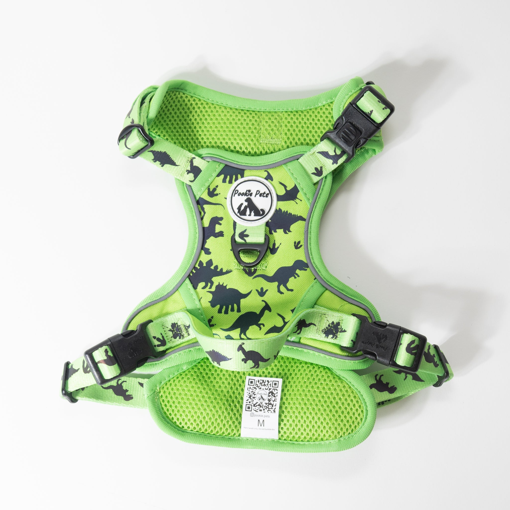 Get Reflective Comfort Explorer Harness with Dinosaurs | Pookie Pets